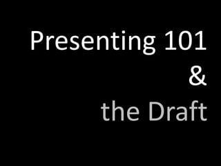 Lecture 8 Public speaking & Draft | PPT