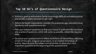 Questionnaire formation | PPT