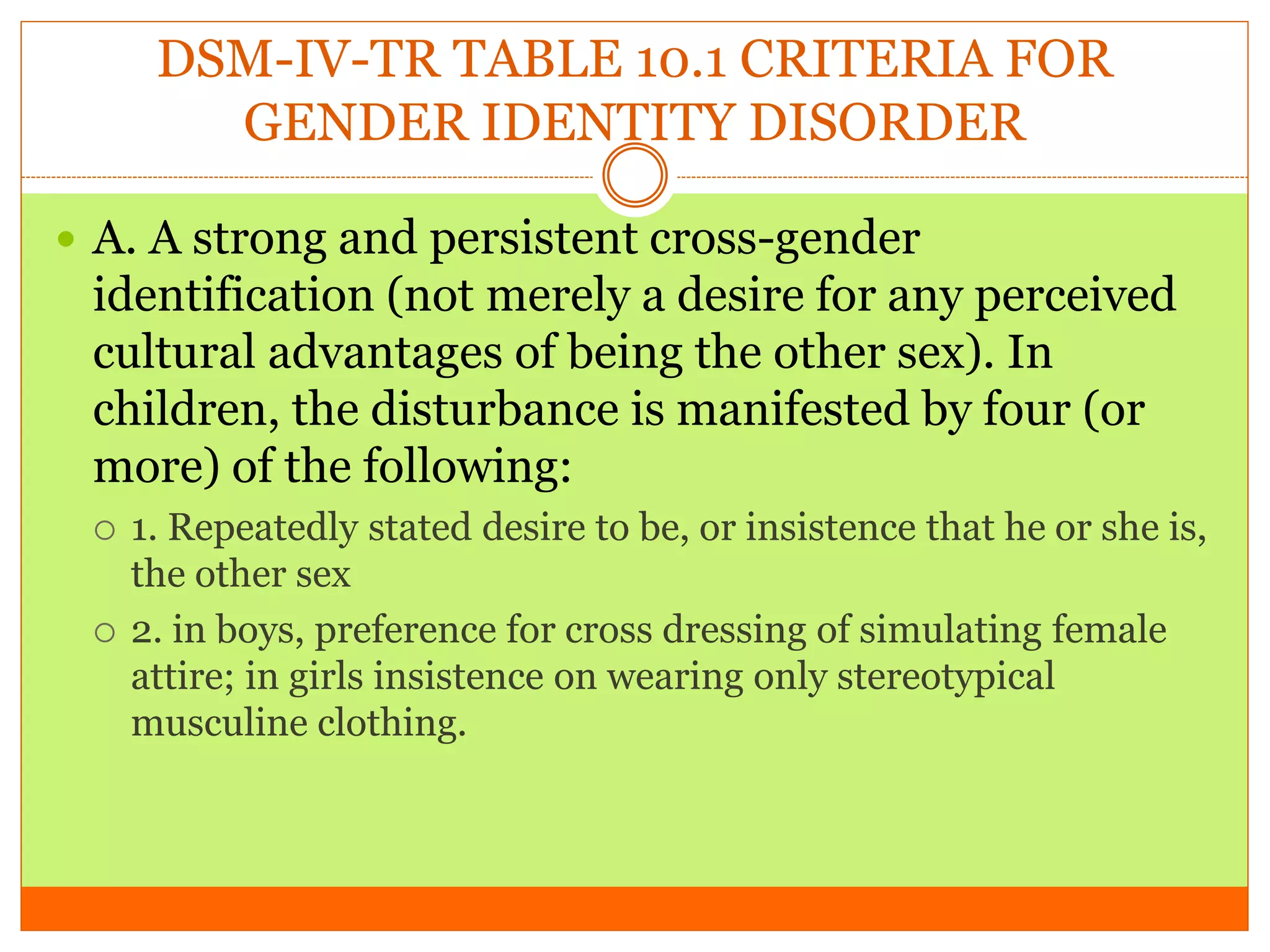 Lecture 8 sexual and gender identity disorders | PPTX