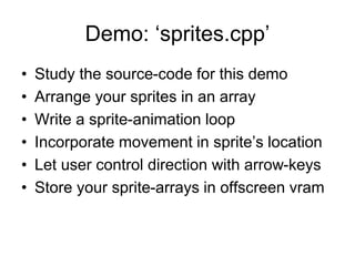 sprites and animation concept (Lecture 8 Game Development) | PPT
