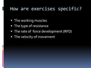 Strength Exercises for Sport Performance | PPTX