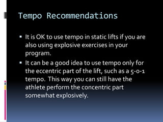 Strength Exercises for Sport Performance | PPTX