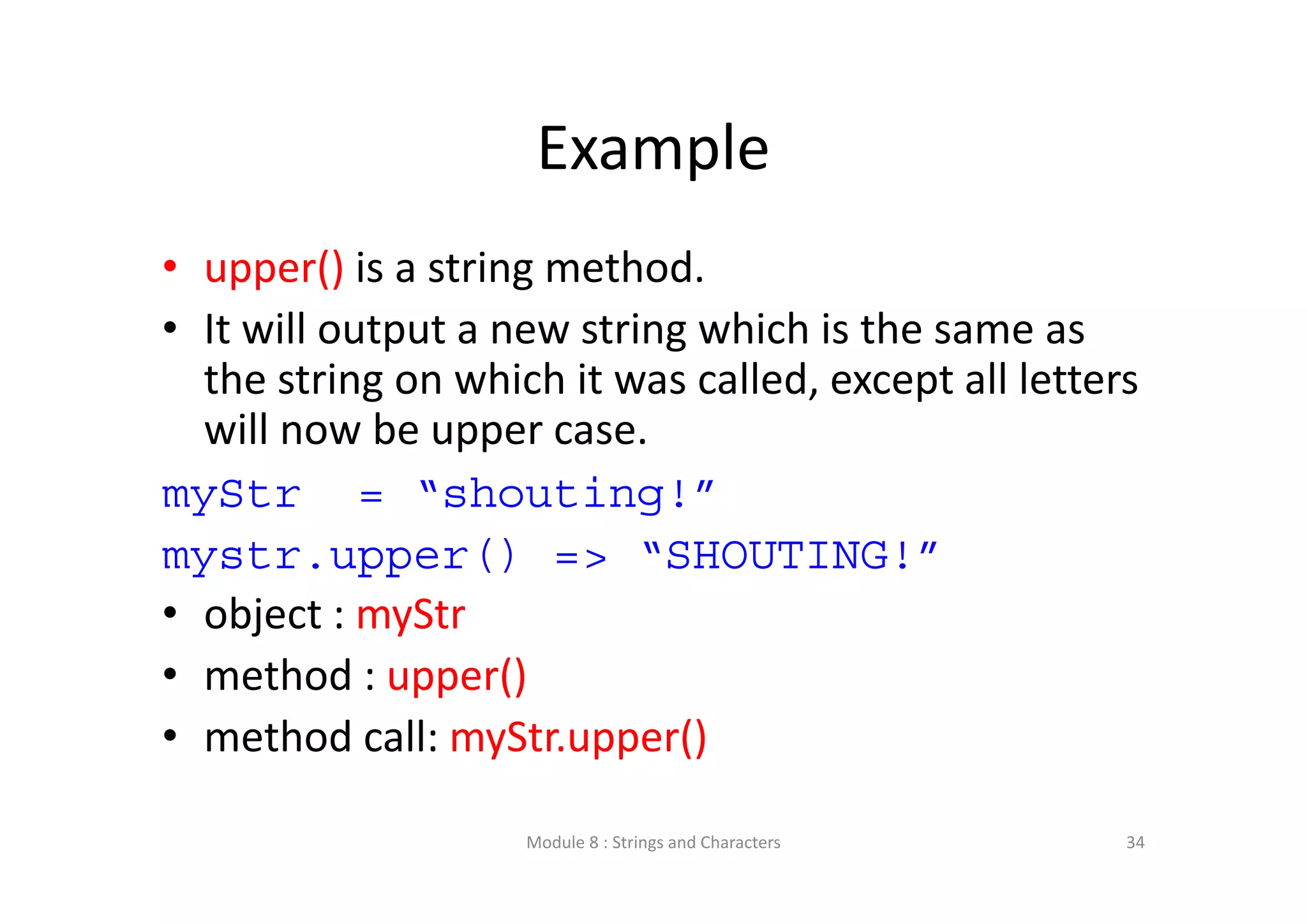 Lecture 8 Strings And Characters Ppt 6407