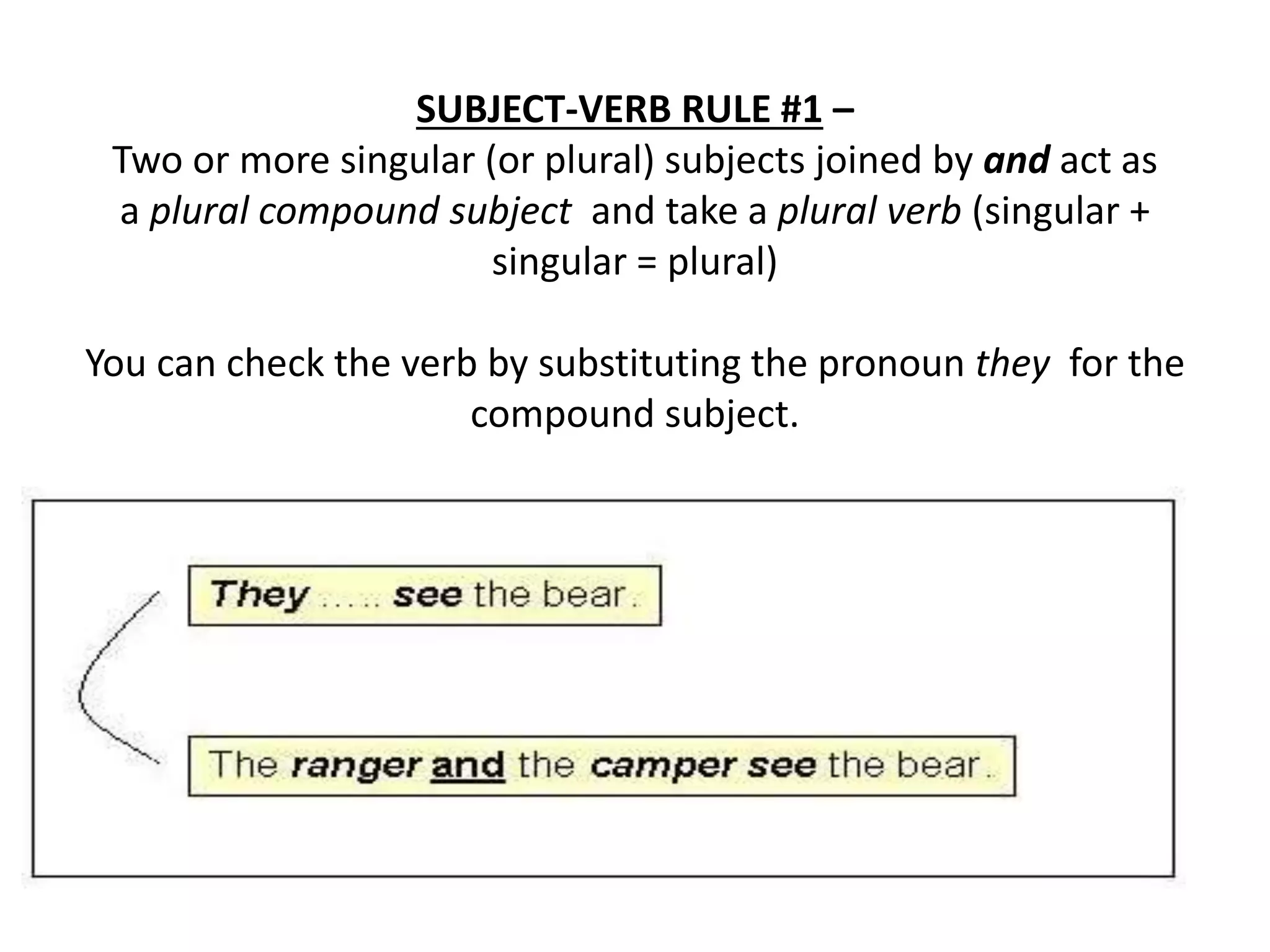 subject verb agreement | PPTX