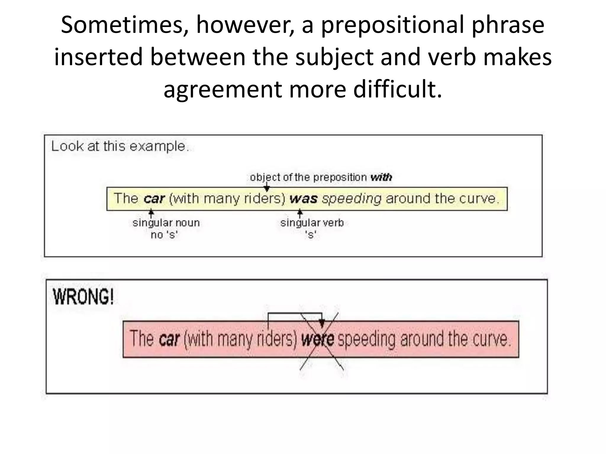 subject verb agreement | PPTX