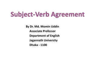 Lecture 8 Subject Verb Agreement.ppt
