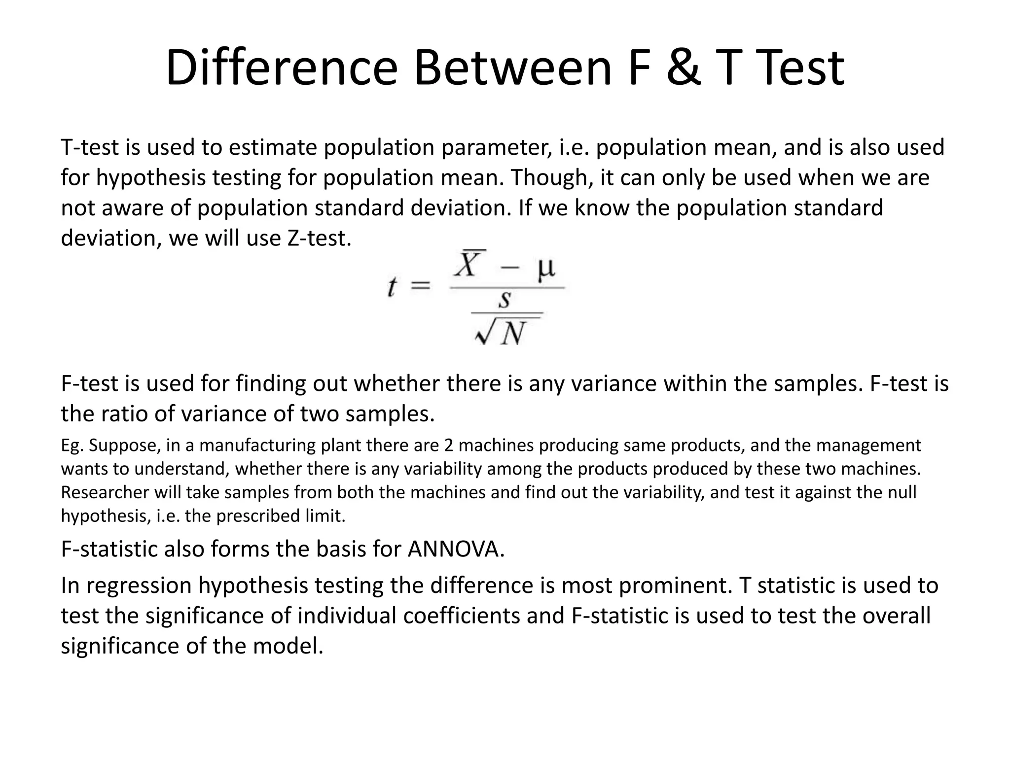 Lecture 8 (t test, anova) | PPT
