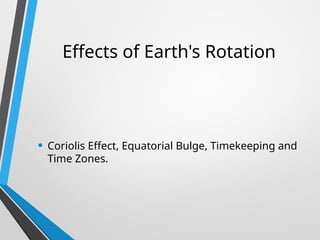 Lecture 8 unit 3 3(iii). Movements of the Earth | PPTX