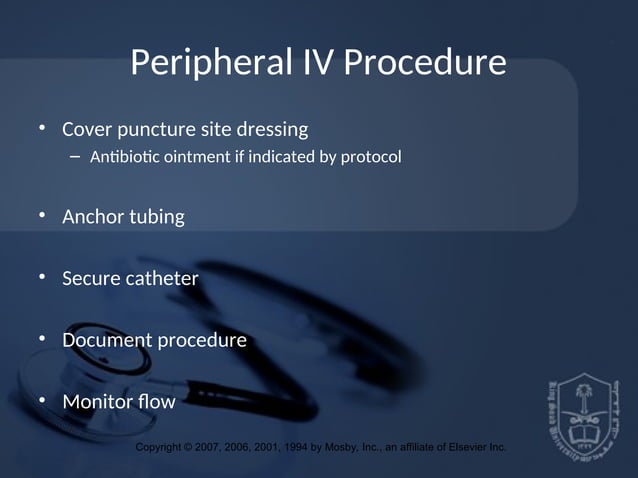 LECTURE 8 Vascular access Medication Administration | PPT