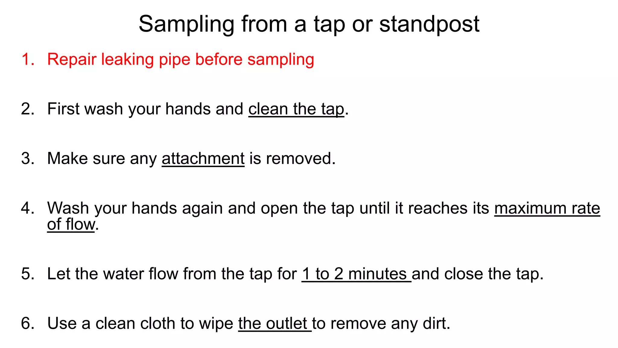 Water sampling and quality control | PDF