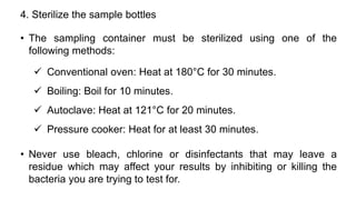 Water sampling and quality control | PDF