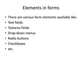 HTML Forms | PPT