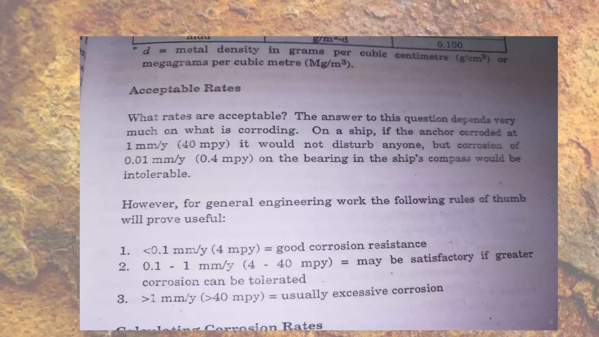 Corrosion Rates and Units | PPTX