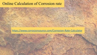 Corrosion Rates and Units | PPTX