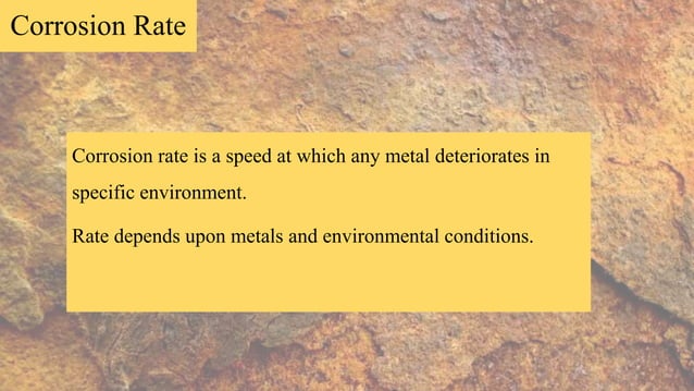 Corrosion Rates and Units | PPTX | Chemistry | Science