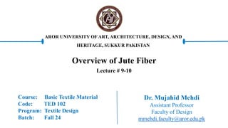overview of jute fiber, properties and application | PPT