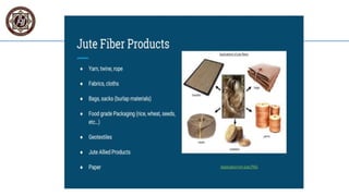 overview of jute fiber, properties and application | PPT
