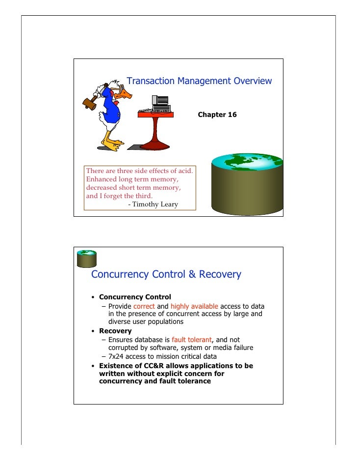 Transaction And Concurrency Control