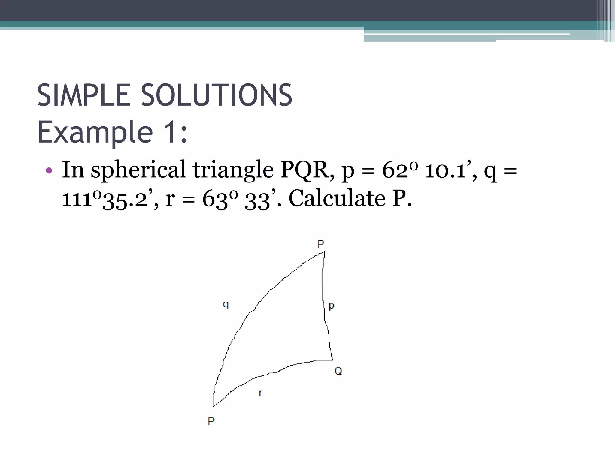 spherical triangles | PPTX
