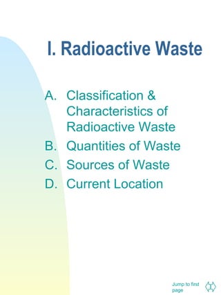 Lecture 9-High Level Waste Management | PPT