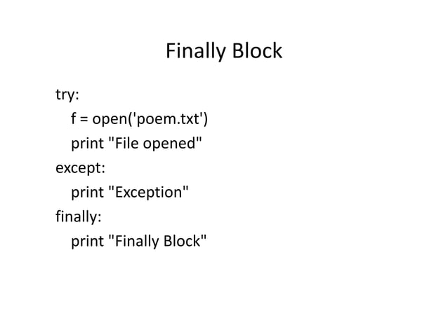Python - Lecture 9 | PDF