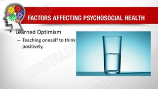 Lecture 9. psychosocial health and stress happiness | PPTX