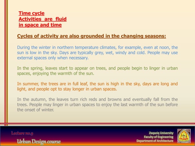 Urban Design - temporal dimension | PPTX