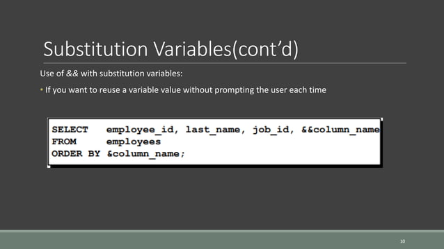 Sql Readable Outputs Oracle Sql Fundamentals Ppt