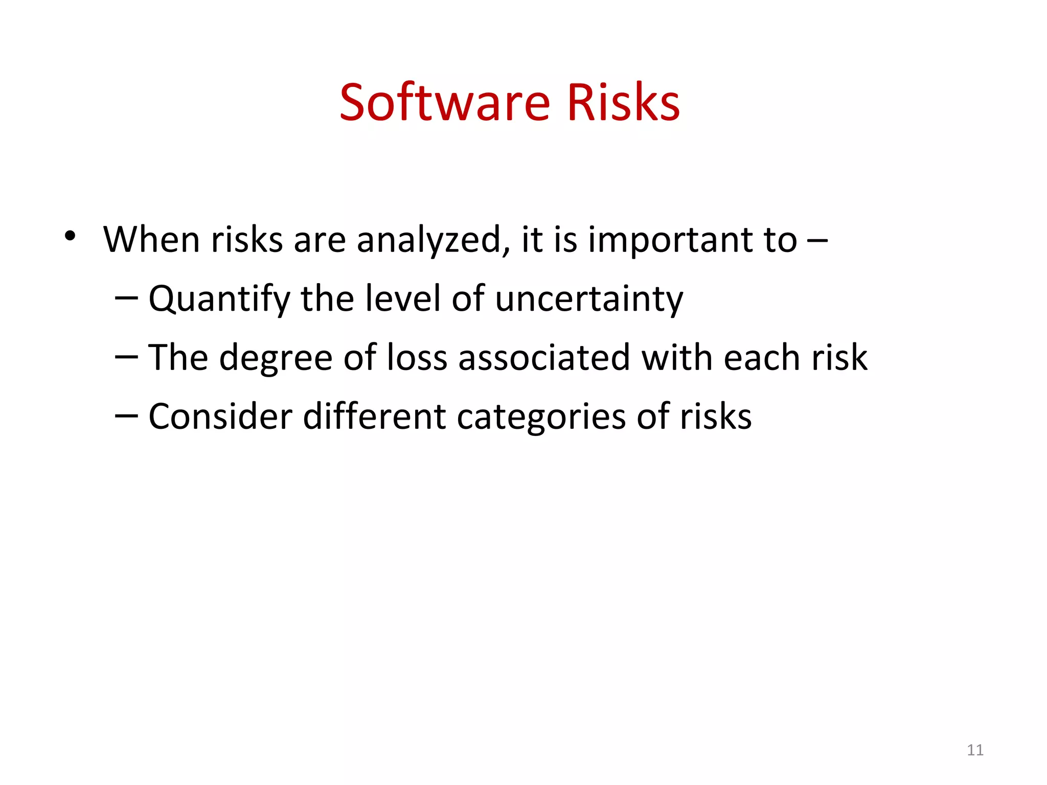 Software Engineering (Risk Management) | PPT