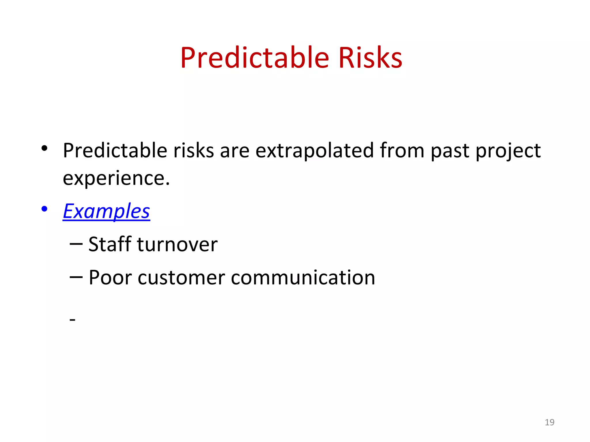 Software Engineering (Risk Management) | PPT