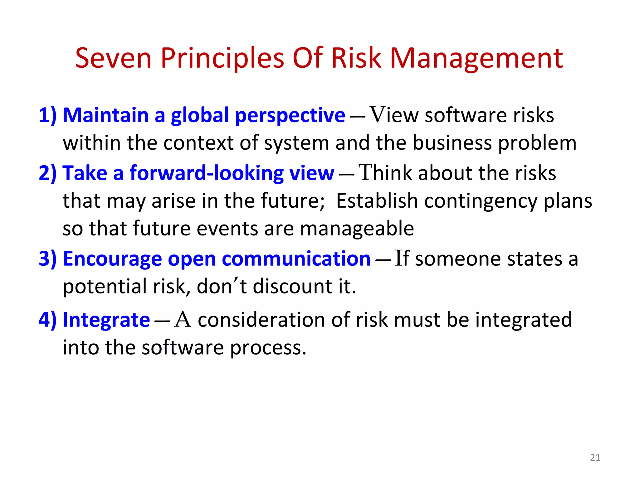Software Engineering (Risk Management) | PPT