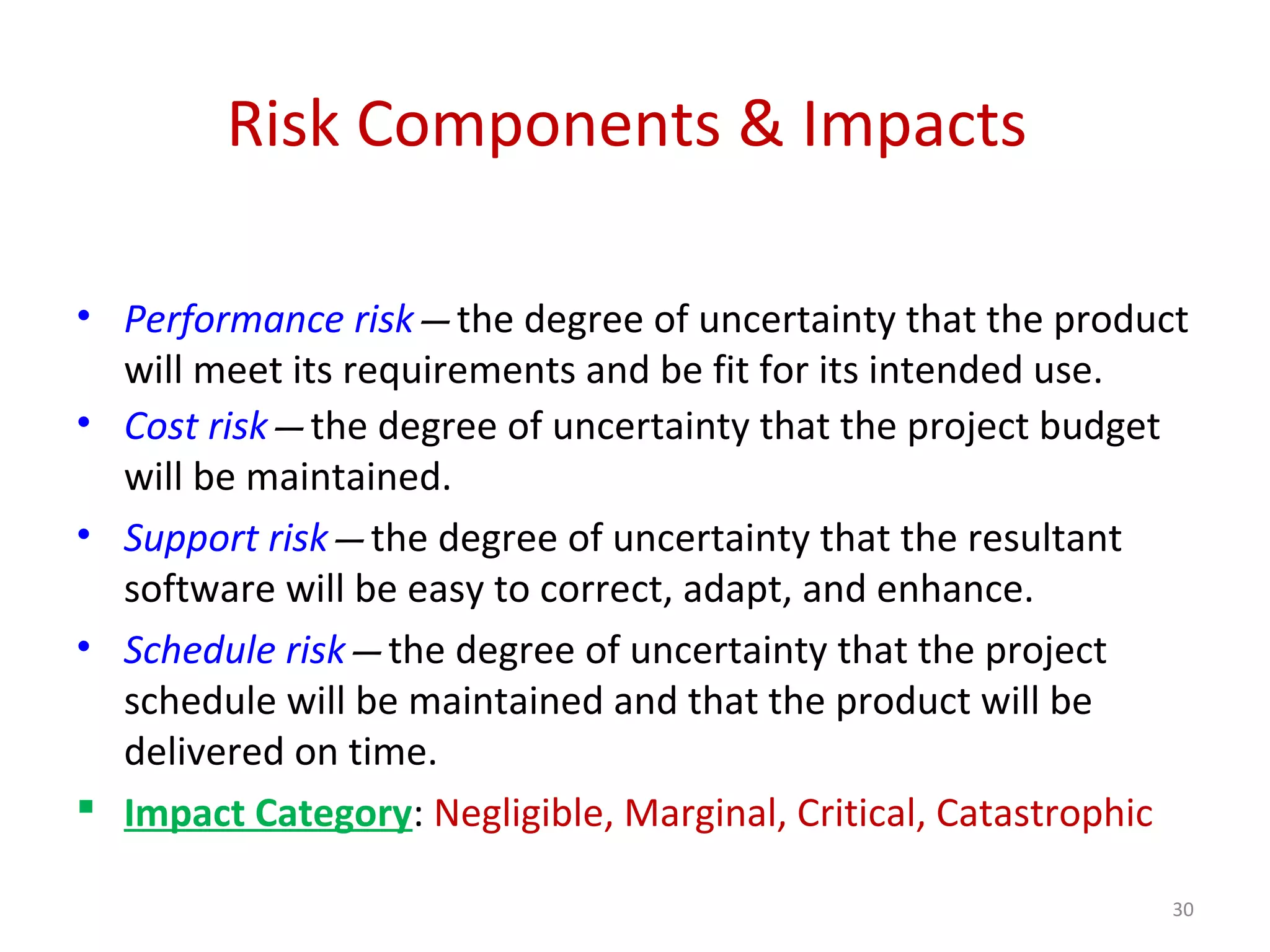 Software Engineering (Risk Management) | PPT