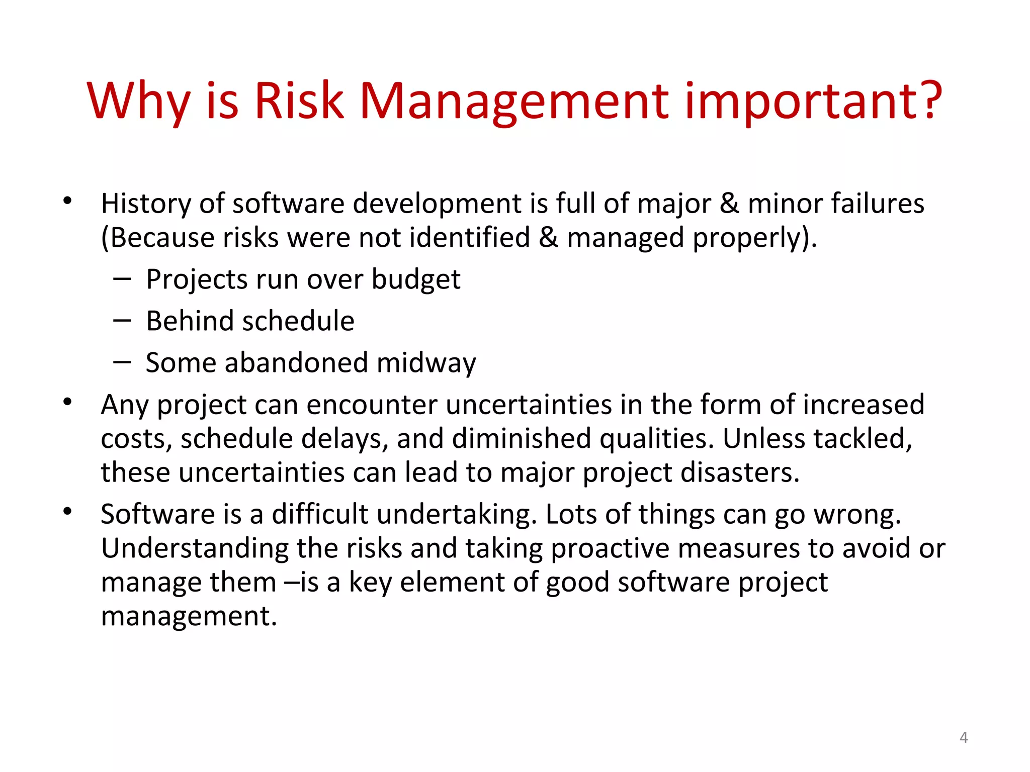 Software Engineering (Risk Management) | PPT