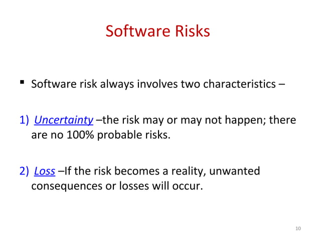 Software Engineering (Risk Management) | PPT | Operating Systems ...