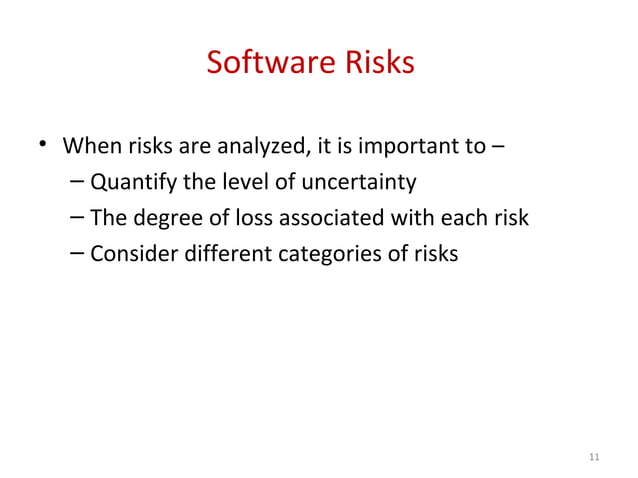 Software Engineering (Risk Management) | PPT | Operating Systems | Computer Software and ...
