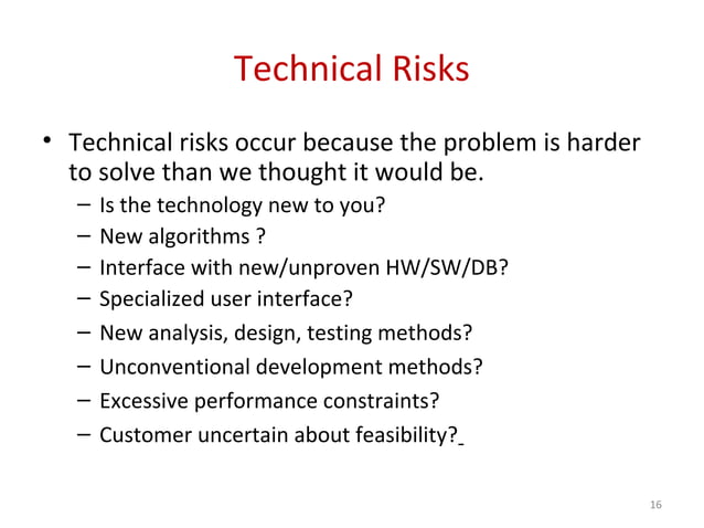Software Engineering (Risk Management) | PPT | Operating Systems ...