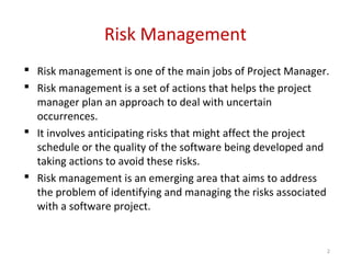 Software Engineering (Risk Management) | PPT