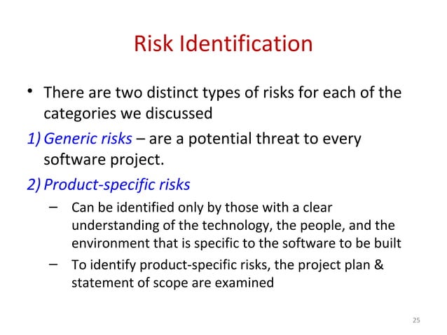 Software Engineering (Risk Management) | PPT | Operating Systems ...