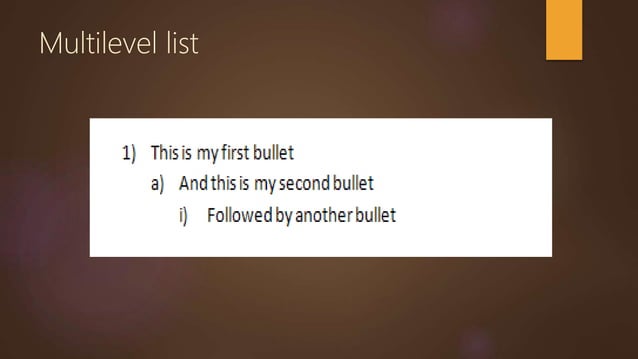 Creating And Modifying Lists In Ms Word Ppt 0094