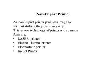 Output Devices • Types of Output Devices • Dual Input– Output Devices | PDF