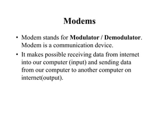 Output Devices • Types of Output Devices • Dual Input– Output Devices | PDF