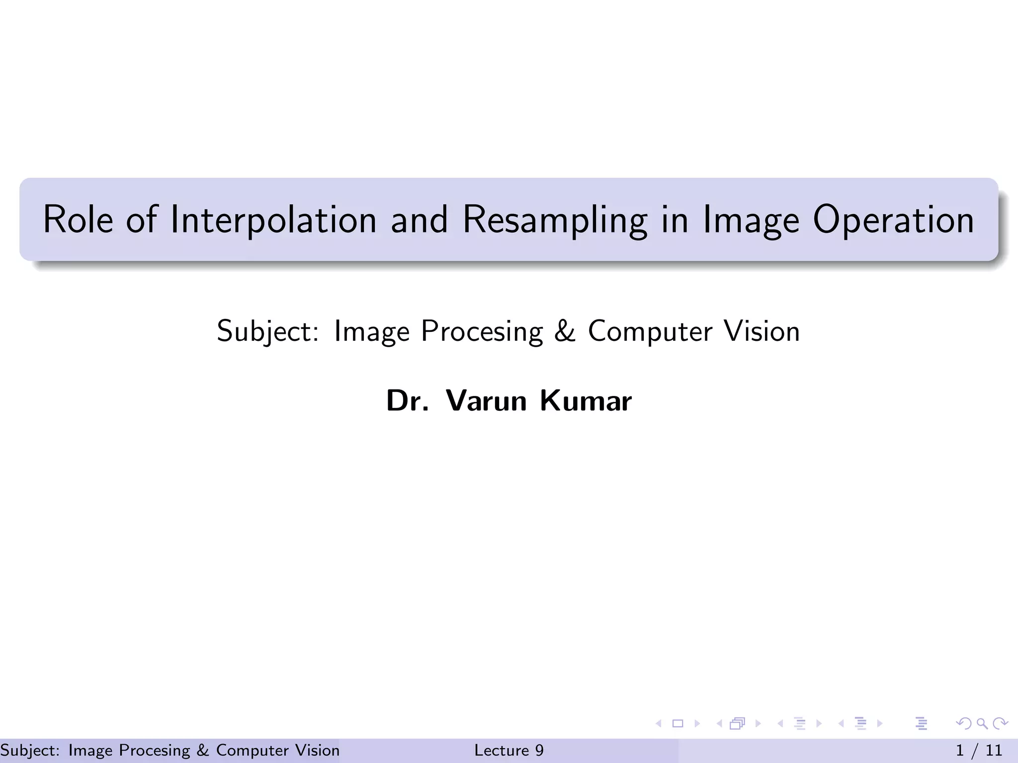 Lecture 9 (Digital Image Processing) | PDF