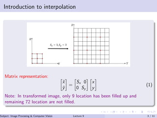 Lecture 9 (Digital Image Processing) | PDF