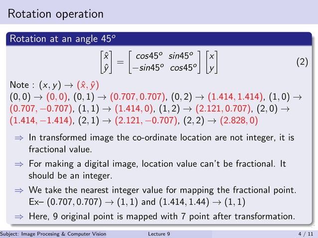Lecture 9 (Digital Image Processing) | PPT