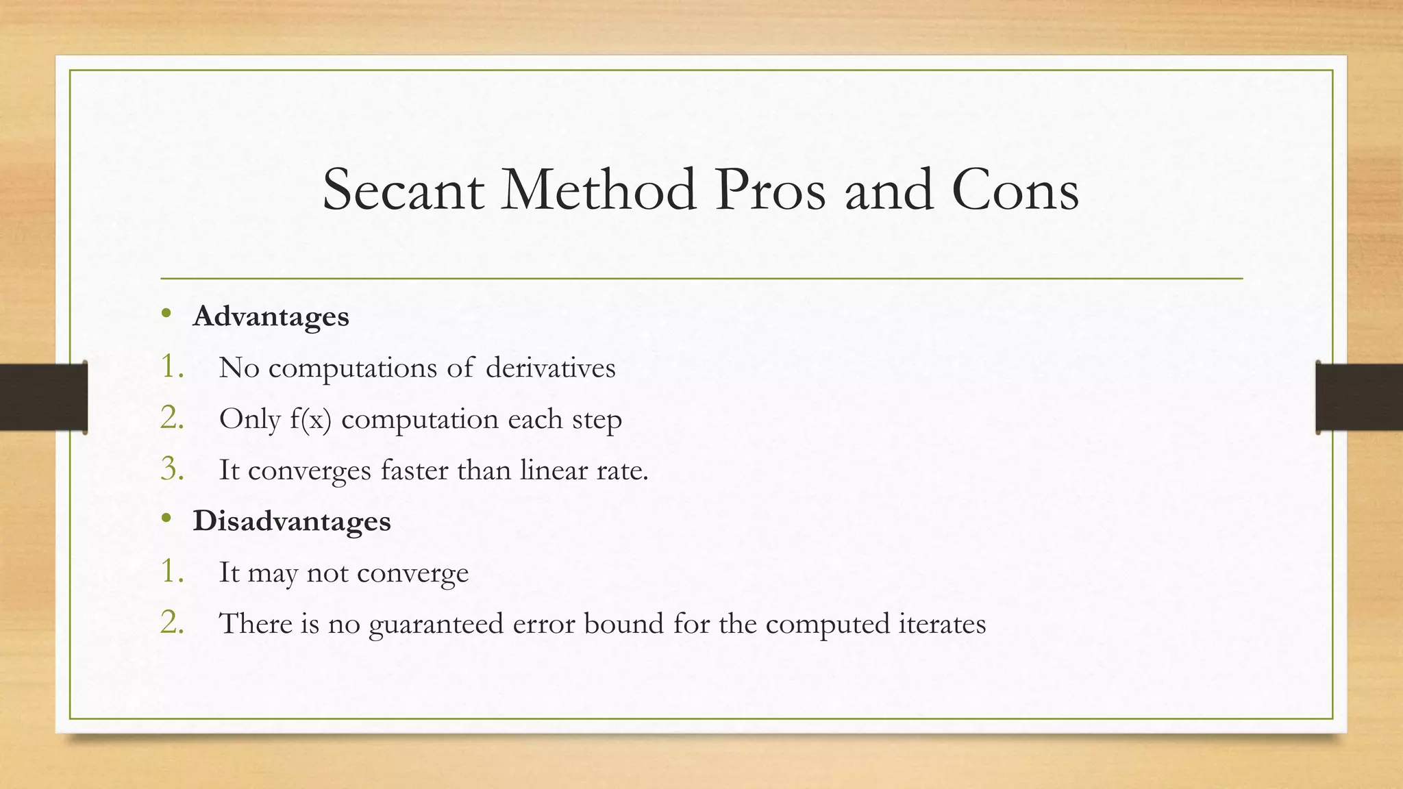 Secant Method | PPTX