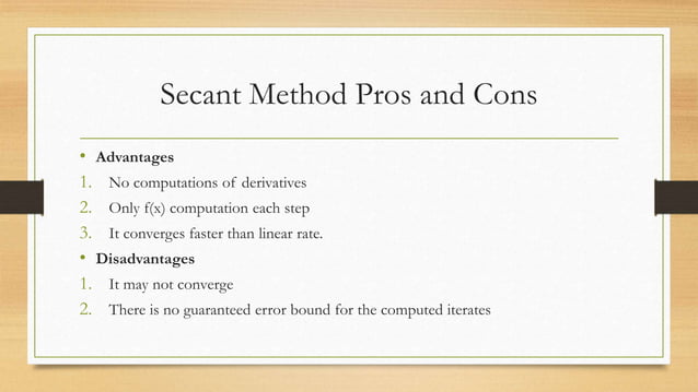 Secant Method | PPTX | Science
