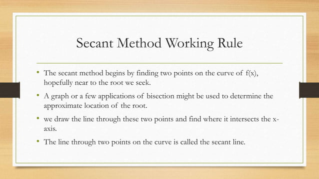 Secant Method | PPTX | Science