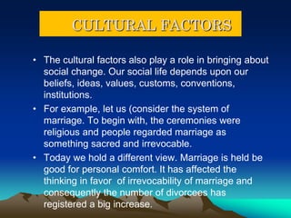 Socio cultural change | PPT