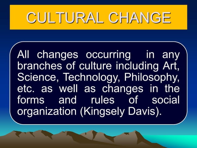 Socio cultural change | PPT