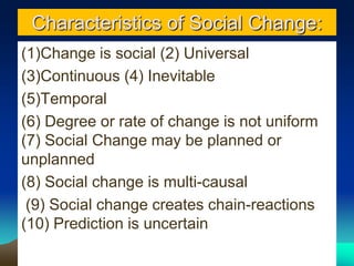 Socio cultural change | PPT